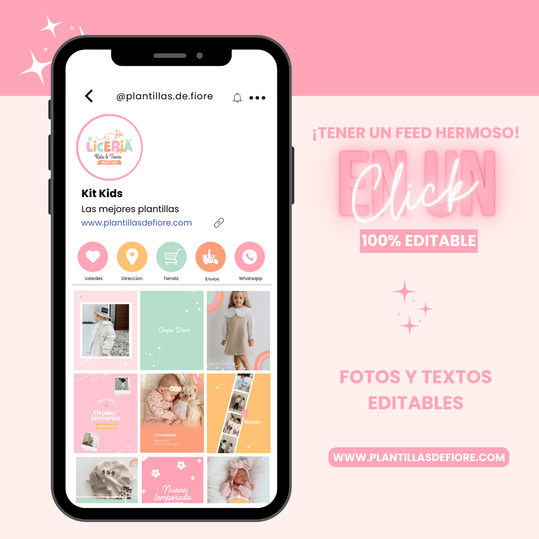 Kit – Tonos pasteles – Plantillas de Fiore